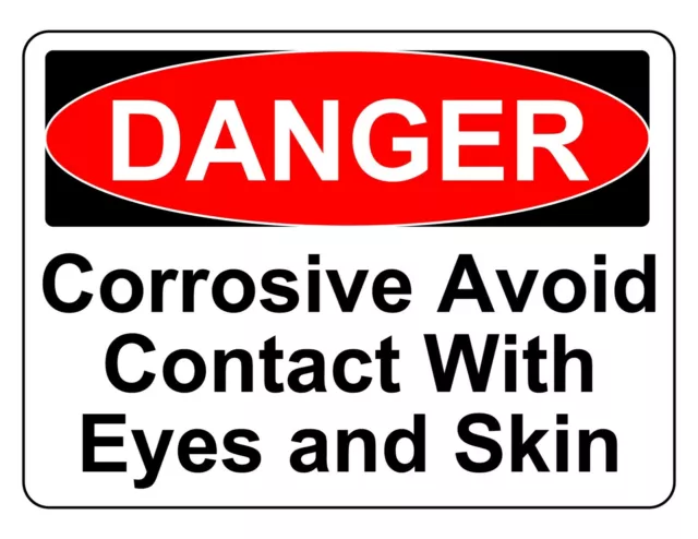 Kira Sticker With Danger Corrosive Avoid Contact Osha Decal Safety Sign ...