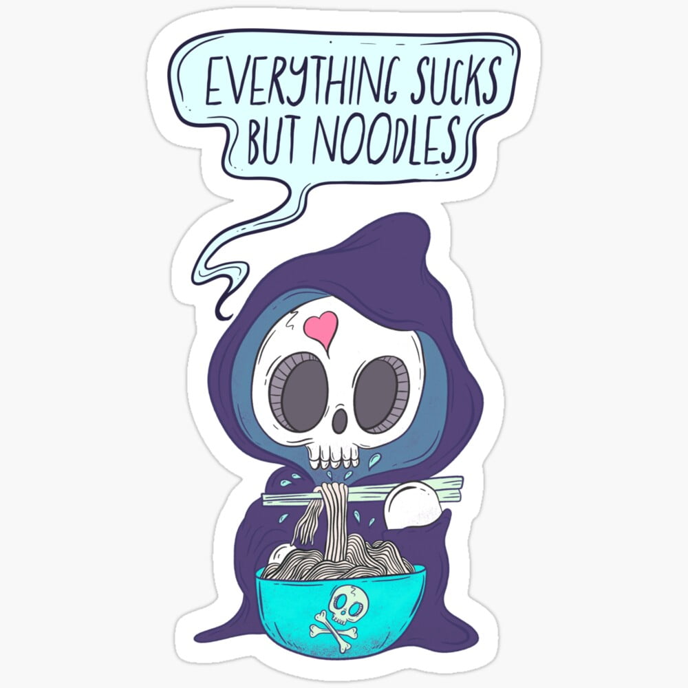 Kira Sticker - Death And Noodles - Phone Stickers, Waterproof Decals ...
