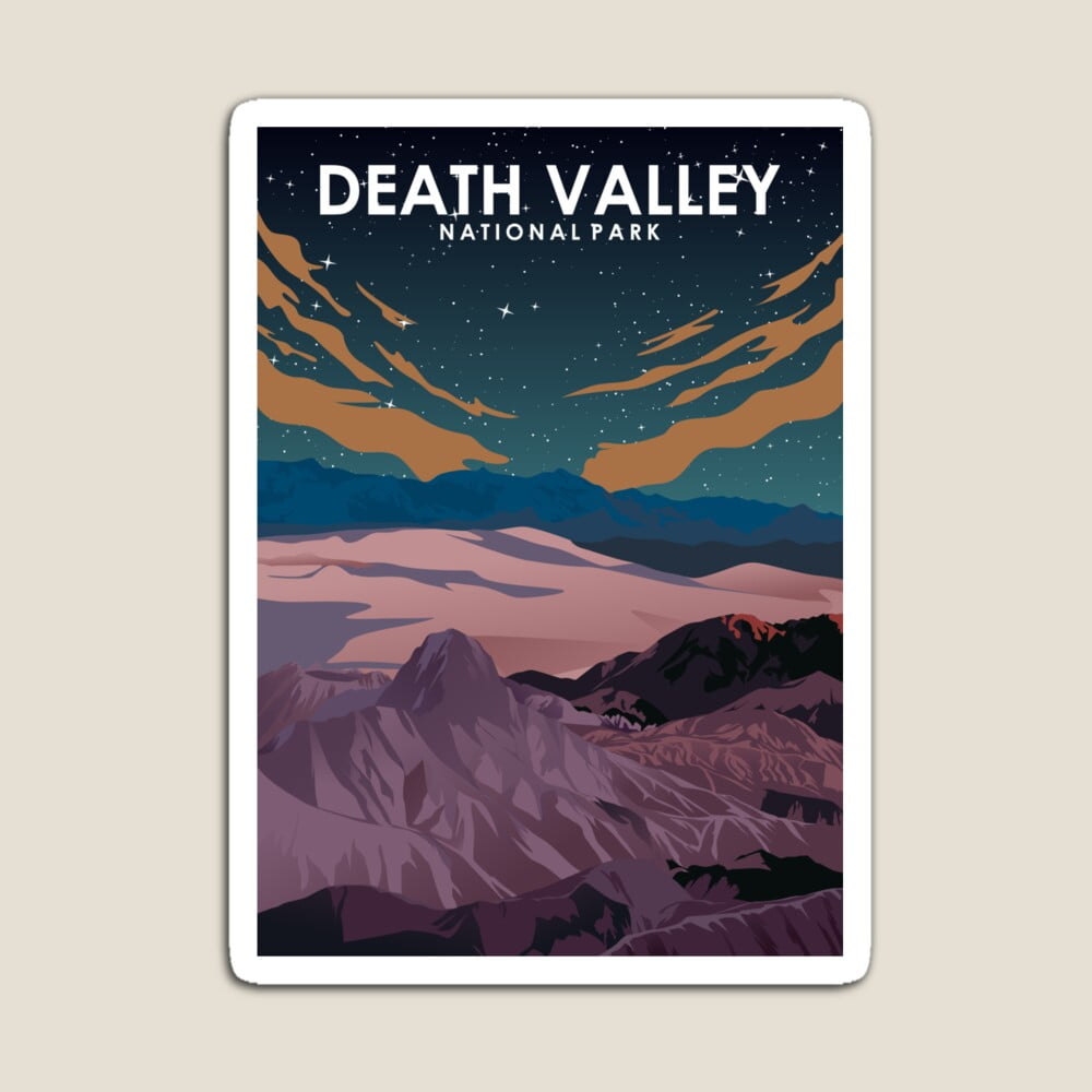 Kira Sticker With Death Valley National Park Vintage Minimal Retro ...