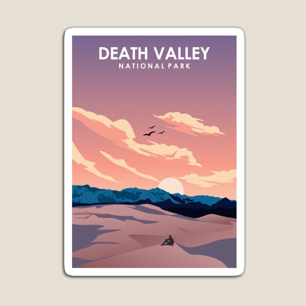 Kira Sticker With Death Valley Vintage Minimal National Park Travel ...