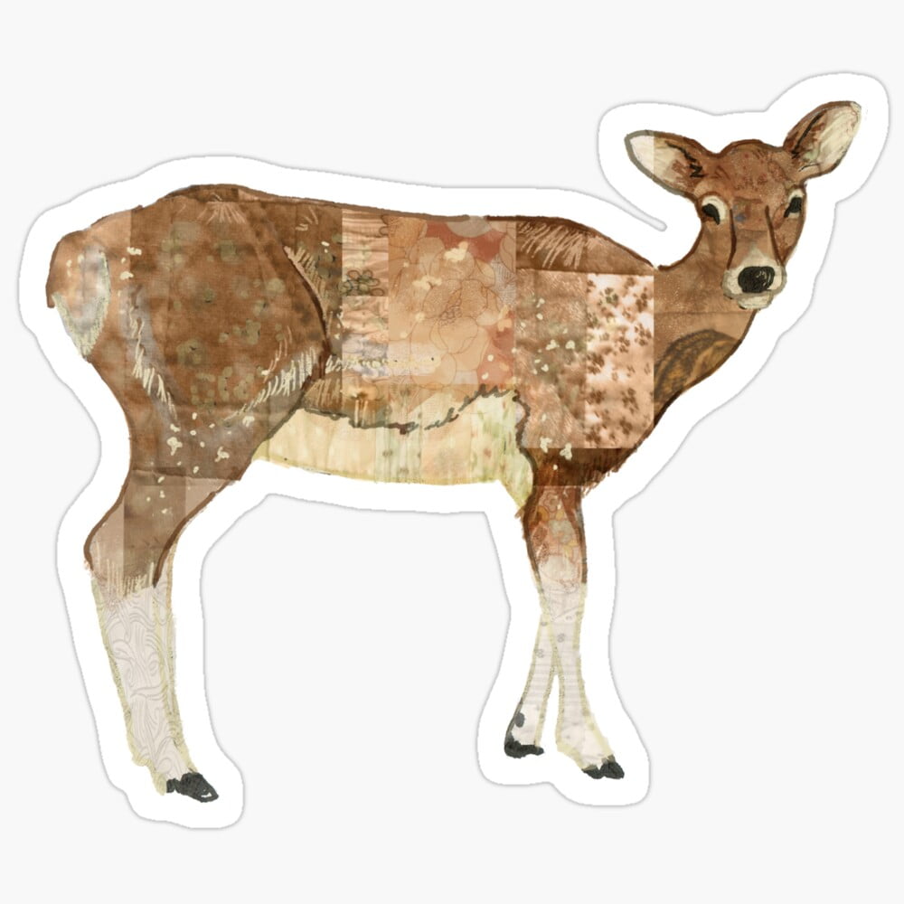 Kira Sticker - Deer Patchwork - Phone Stickers, Waterproof Decals Water ...