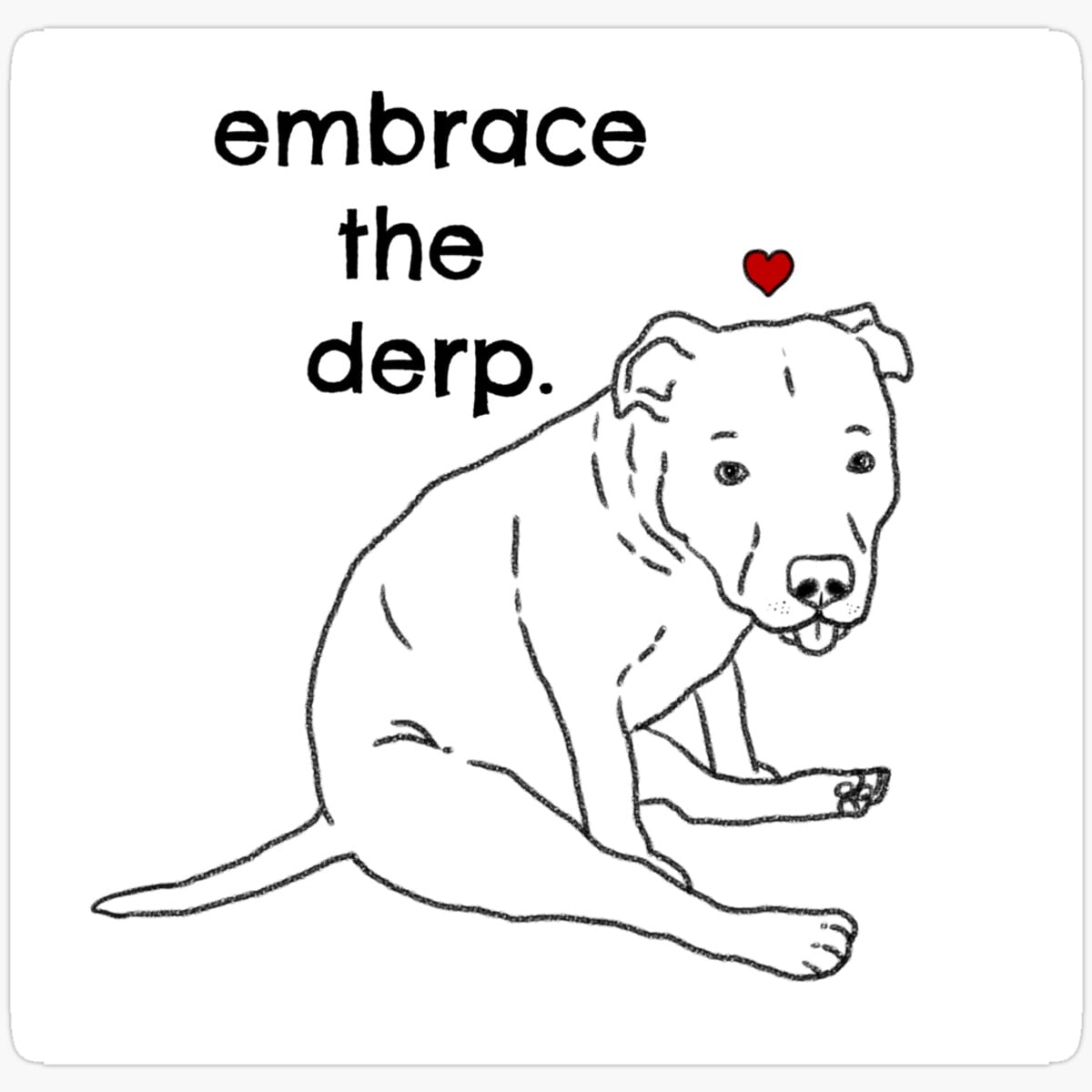 Kira Sticker - Derpy Dog, Derpy Pitbull, Funny Dog, Funny Pitbull ...