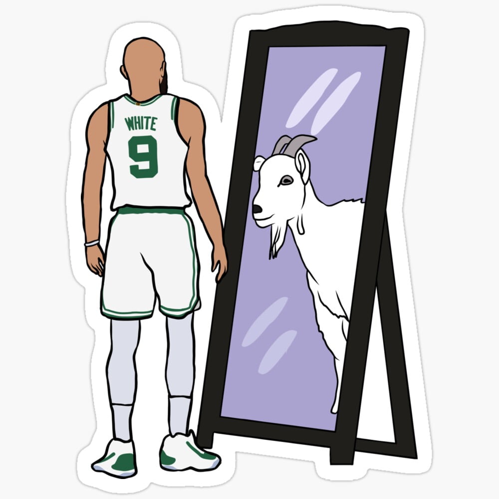 Kira Sticker - Derrick White Mirror Goat Sticker - Single, Trio, Or ...