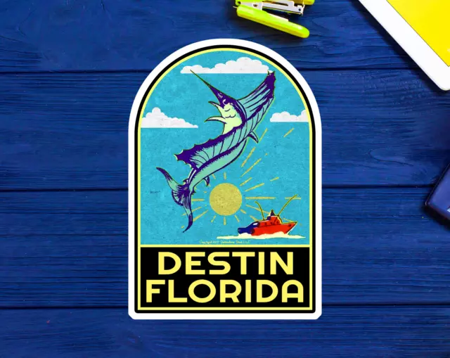 Kira Sticker With Destin Florida Decal Sailfish Boating Fishing Indoor ...