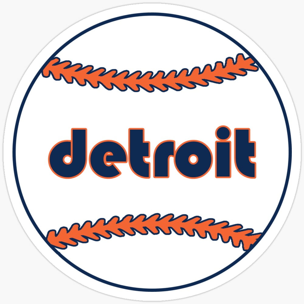 Kira Sticker - Detroit Retro Throwback Baseball - Phone Stickers ...