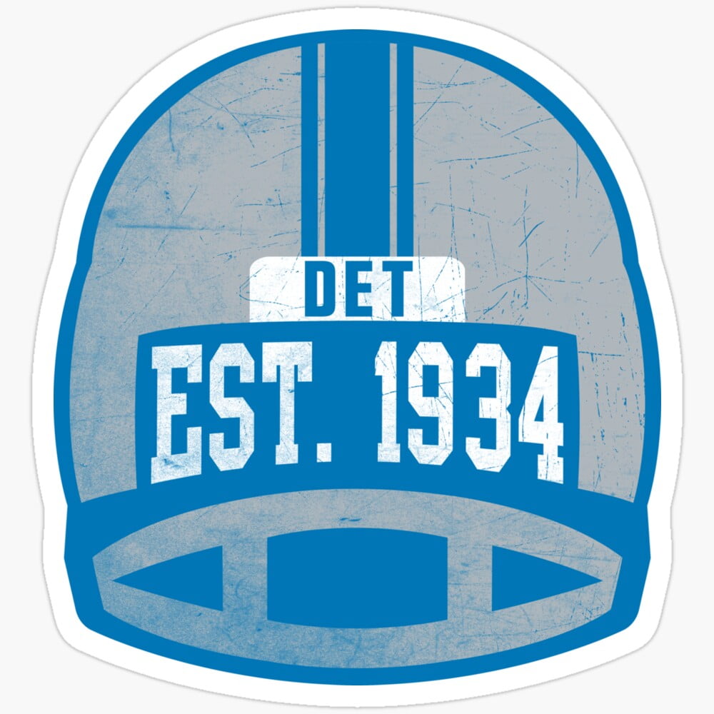 Kira Sticker - Detroit Retro Throwback Football Helmet - Phone Stickers ...