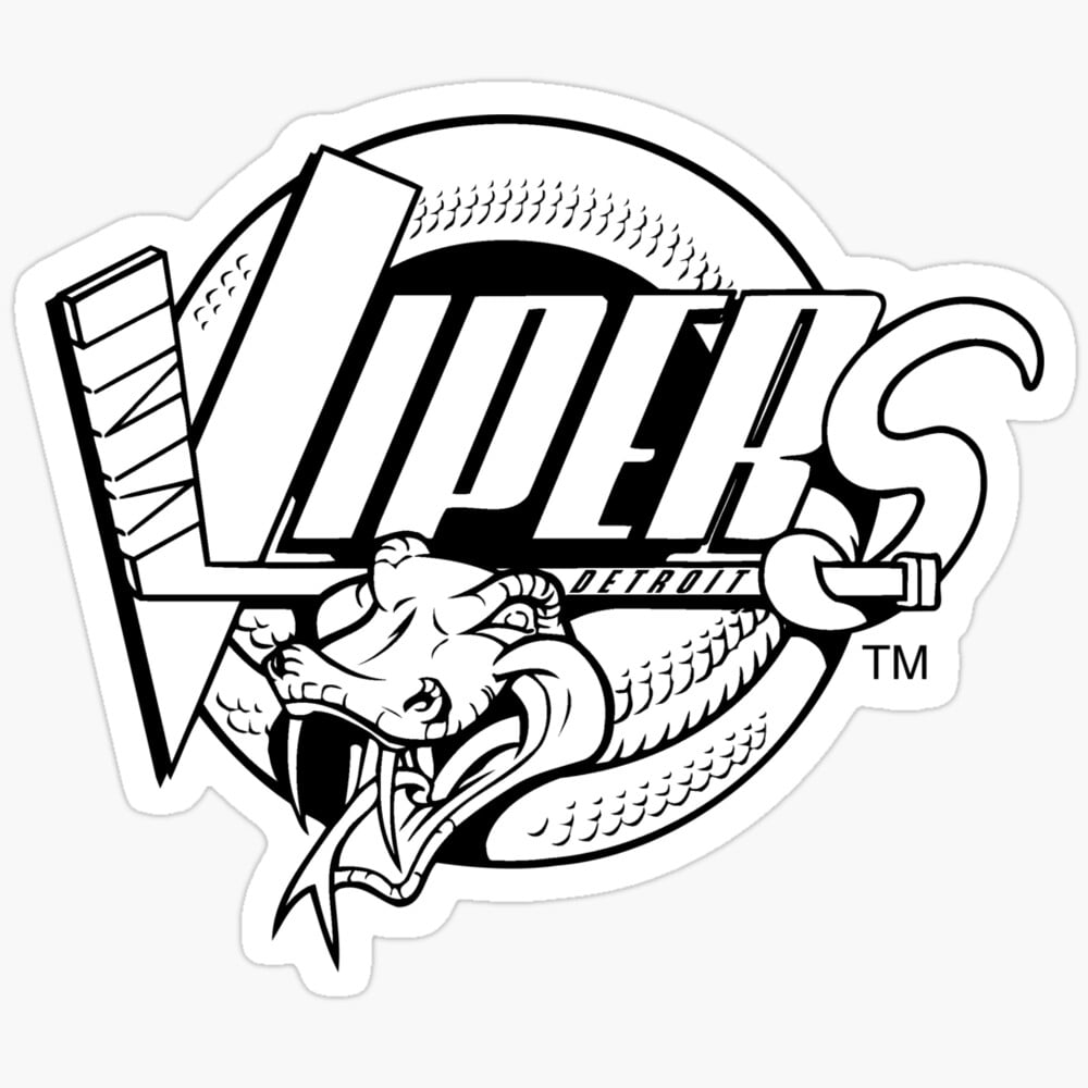 Kira Sticker - Detroit Vipers Michigan 90S Retro Hockey Teamperfect ...