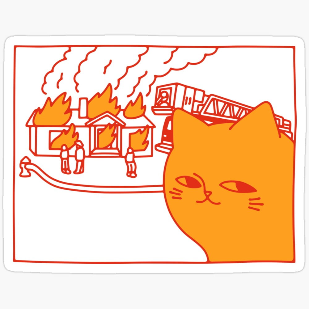 Kira Sticker - Disaster Cat Sticker - Walmart.com