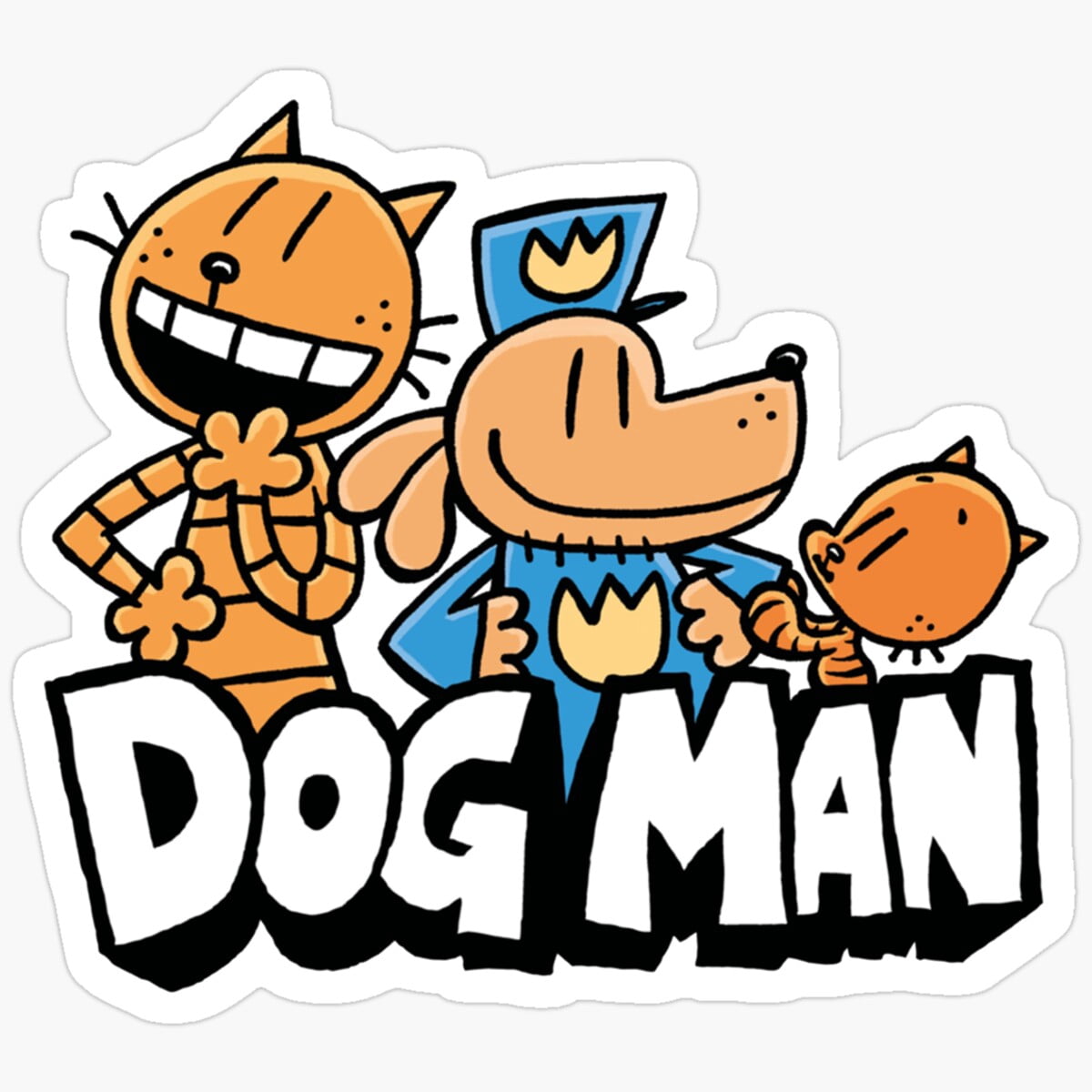 Kira Sticker - Dog Man | Dog Man X Petey And Li'L Petey Sticker, Funny ...