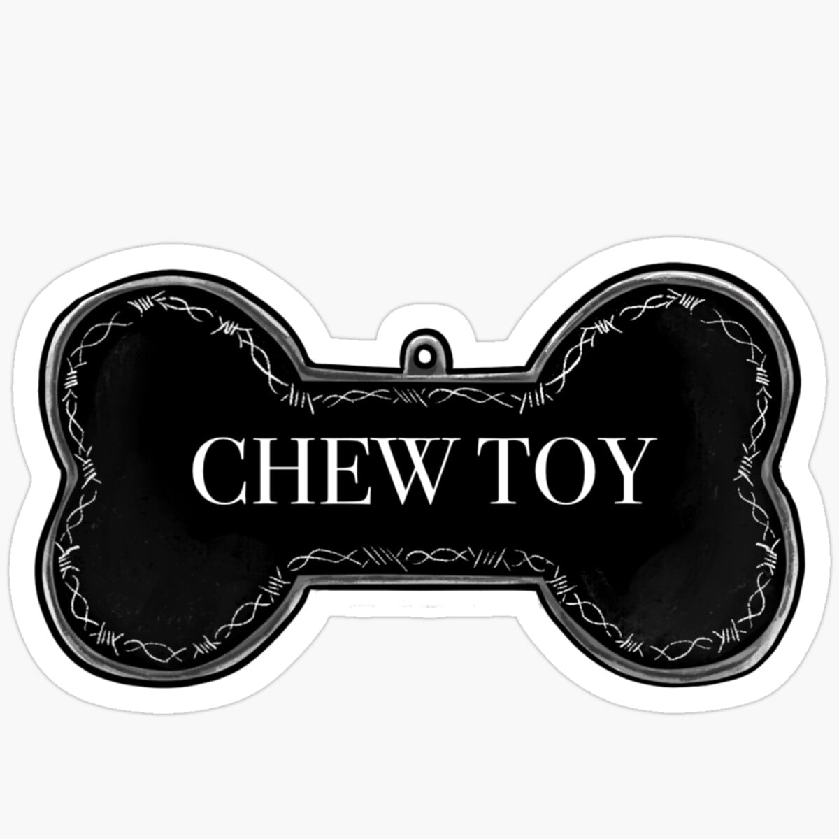 Kira Sticker - Dog Tag Â€Œchew Toyâ€ Barbed Wire Collar Tag Sticker ...