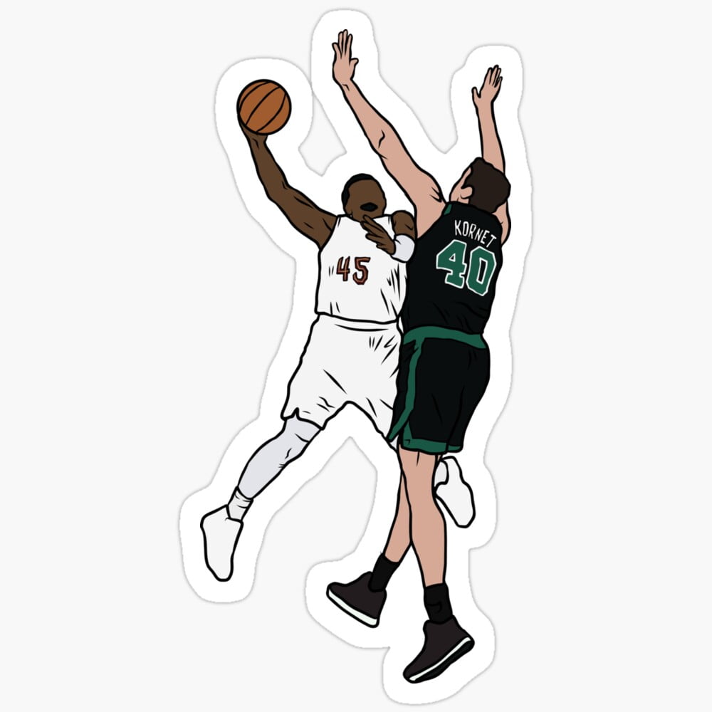 Kira Sticker - Donovan Mitchell Dunks On Luke Kornet Sticker - Single ...