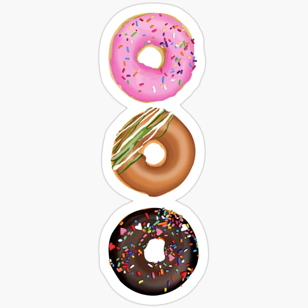 Kira Sticker - Donuts - Phone Stickers, Waterproof Decals Water Bottles ...