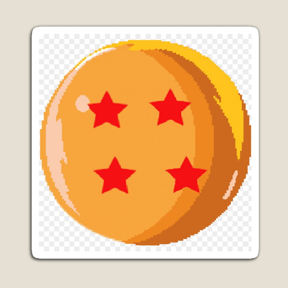 Kira Sticker With Dr@G0N B@Ll 4 Star Ball Transparent Pixel Art ...