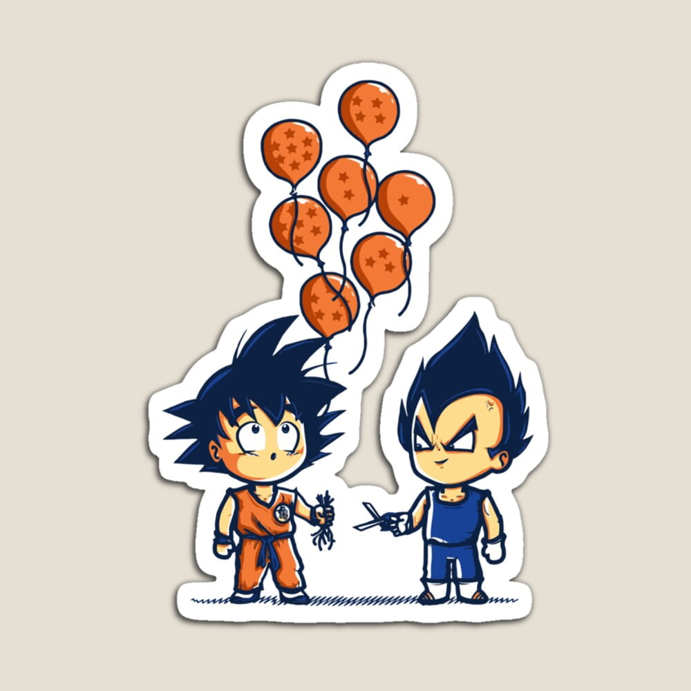 Kira Sticker With Dragon Ball Super Saiyans Son Goku Versus Vegeta ...