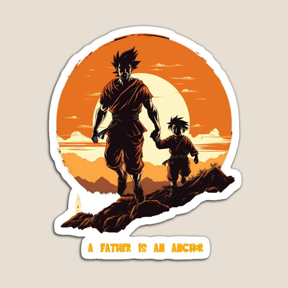 Kira Sticker With Dragon Ball Z Father'S Day Goku And Gohan Decorative ...