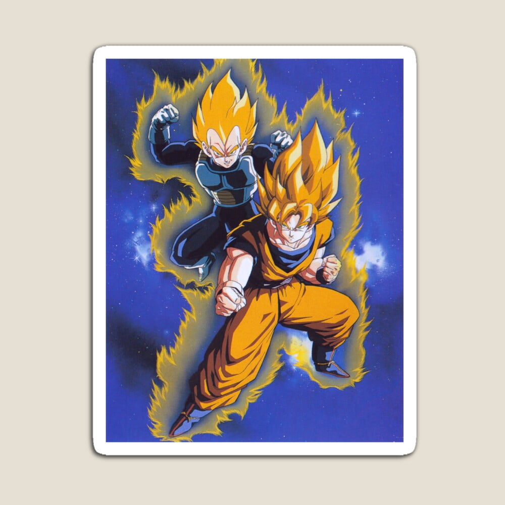 Kira Sticker With Dragon Ball Z Goku & Vegeta Super Saiyan Anime ...