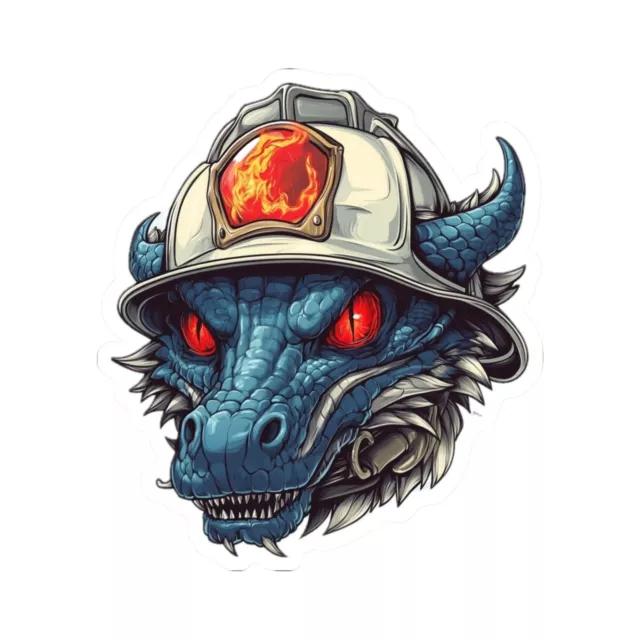 Kira Sticker With Dragon Firefighter Helmet Fireman Designs Logo ...
