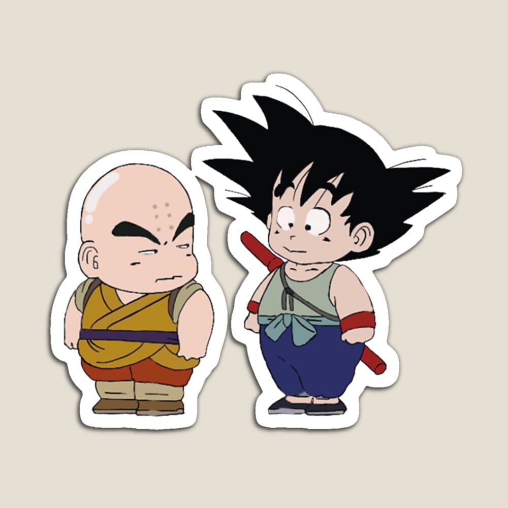 Kira Sticker With Dragonball Z - Young Goku And Krilin Cap Decorative ...