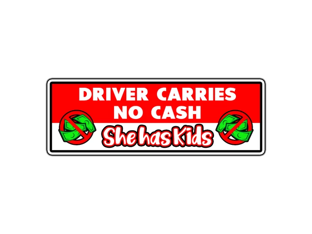 Kira Sticker With Driver Carries No Cash She Has Kids Car Decorative ...