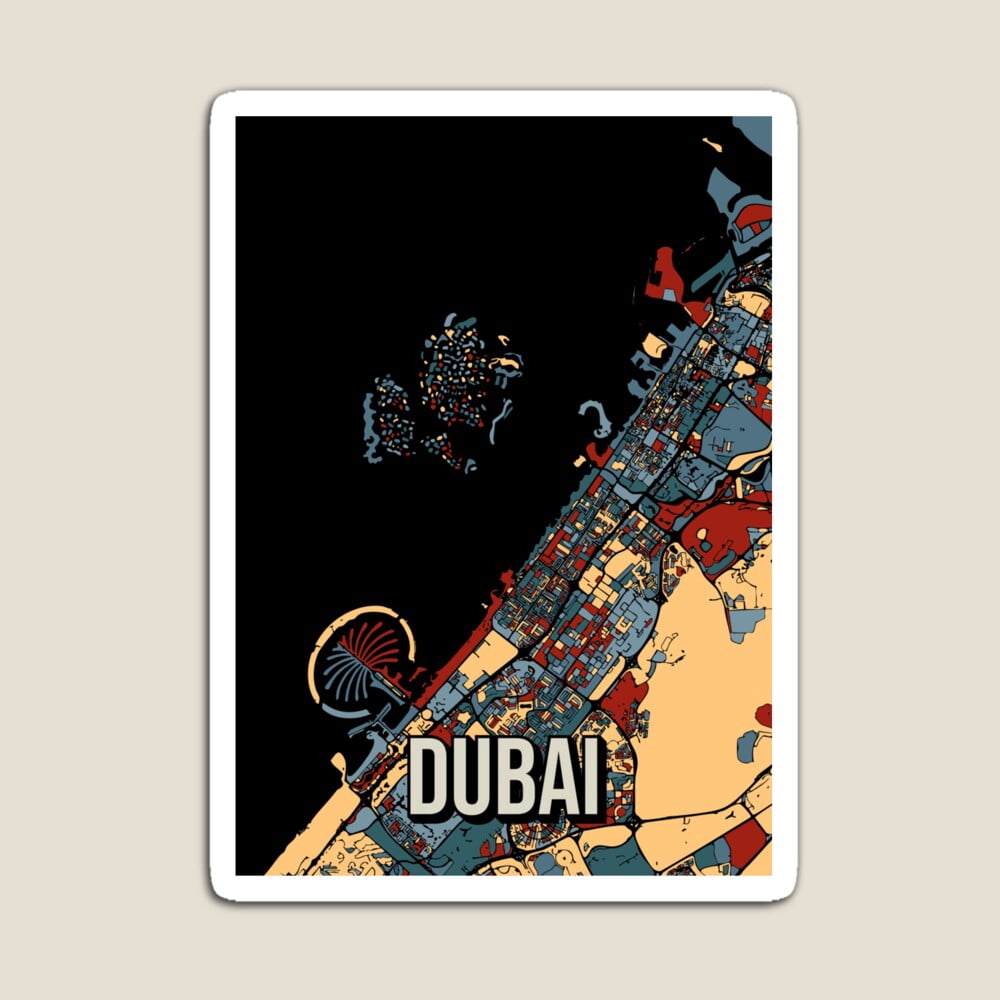 Kira Sticker With Dubai Uae Emirates Vintage Minimal Retro Travel City ...