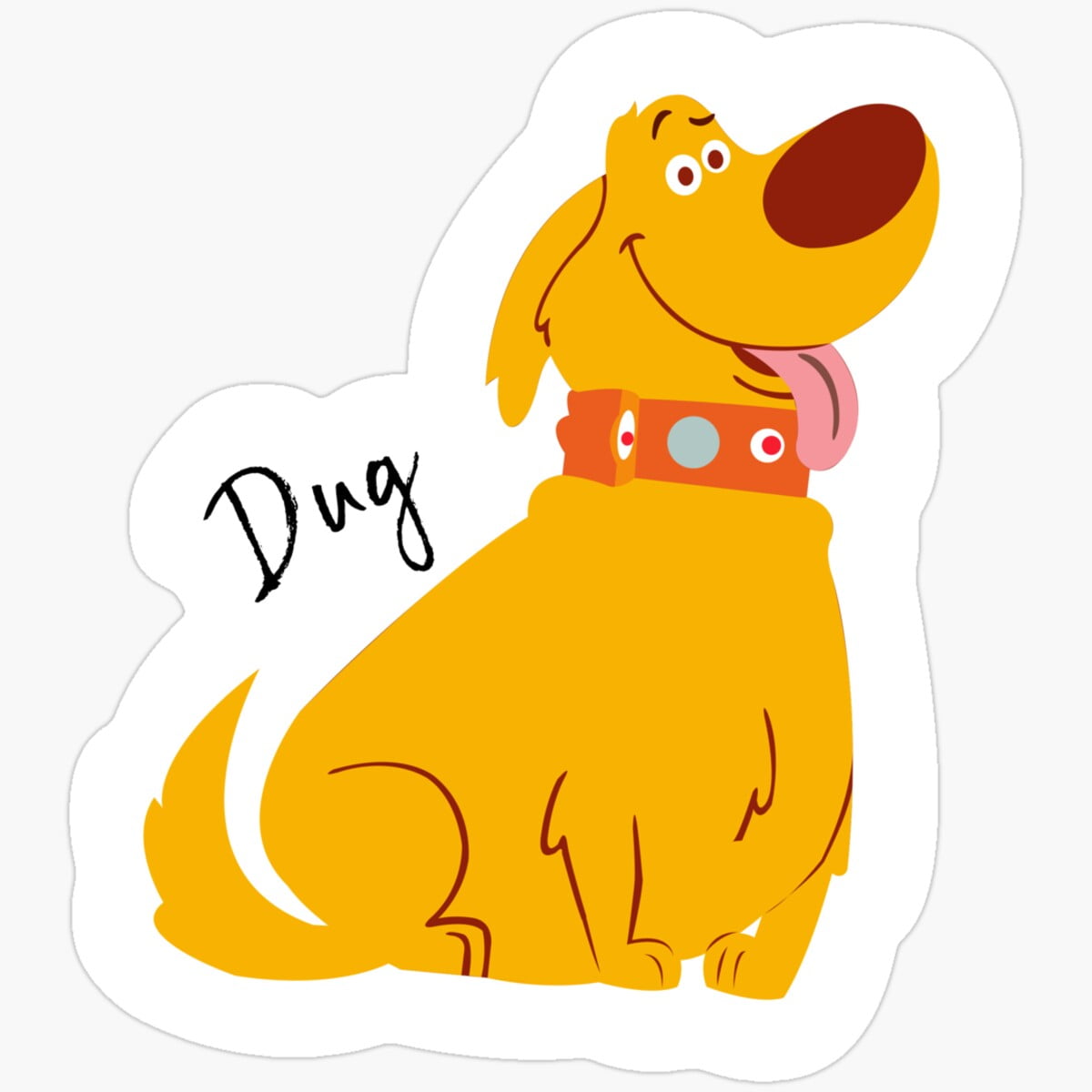Kira Sticker - Dug Sticker, Funny Waterproof Decal For Pet Lovers ...