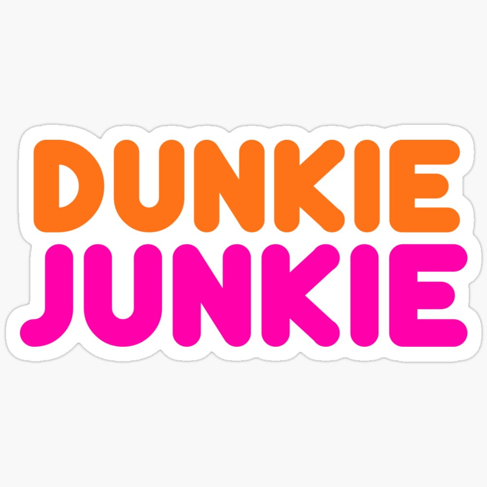 Kira Sticker With Dunkie Junkie Cute Doughnut Donut Dunkin Coffee Lover ...