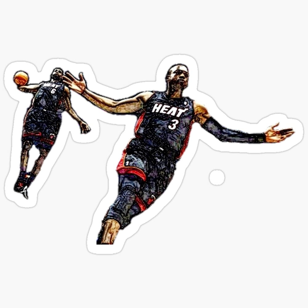 Kira Sticker - Dwayne Wade And Lebron Cartoon Gift For You - Phone ...