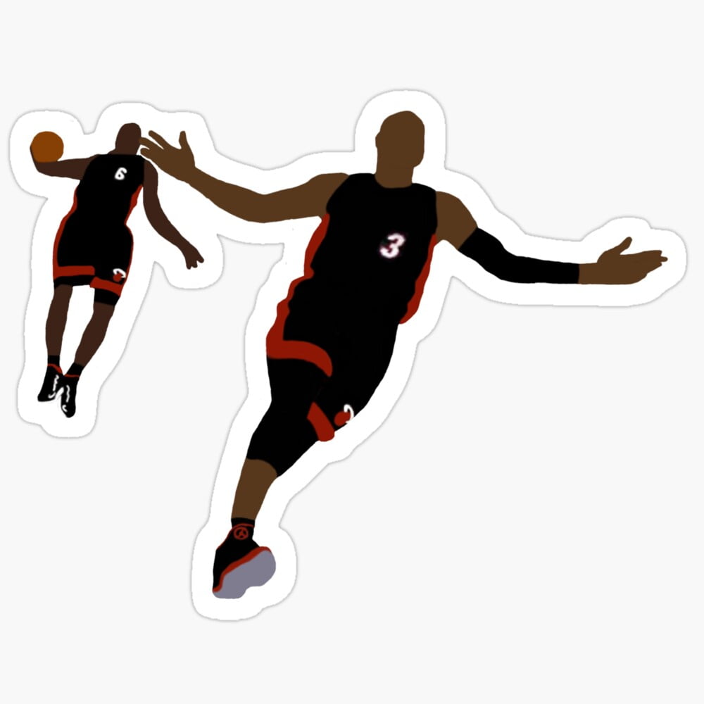 Kira Sticker - Dwyane Wade Lob To Lebron James Sticker - Single, Trio ...