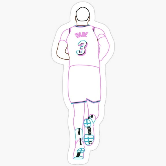Kira Sticker - Dwyane Wade Miami Vice Sticker - Single, Trio, Or Squad ...