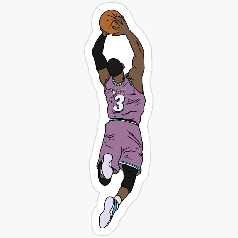 Kira Sticker - Dwyane Wade Pink Miami Vice Sticker - Single, Trio, Or ...