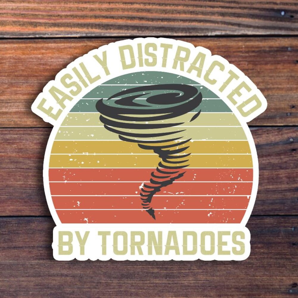 Kira Sticker - Easily Distracted By Tornadoes, TornadoesPerfect Gift ...