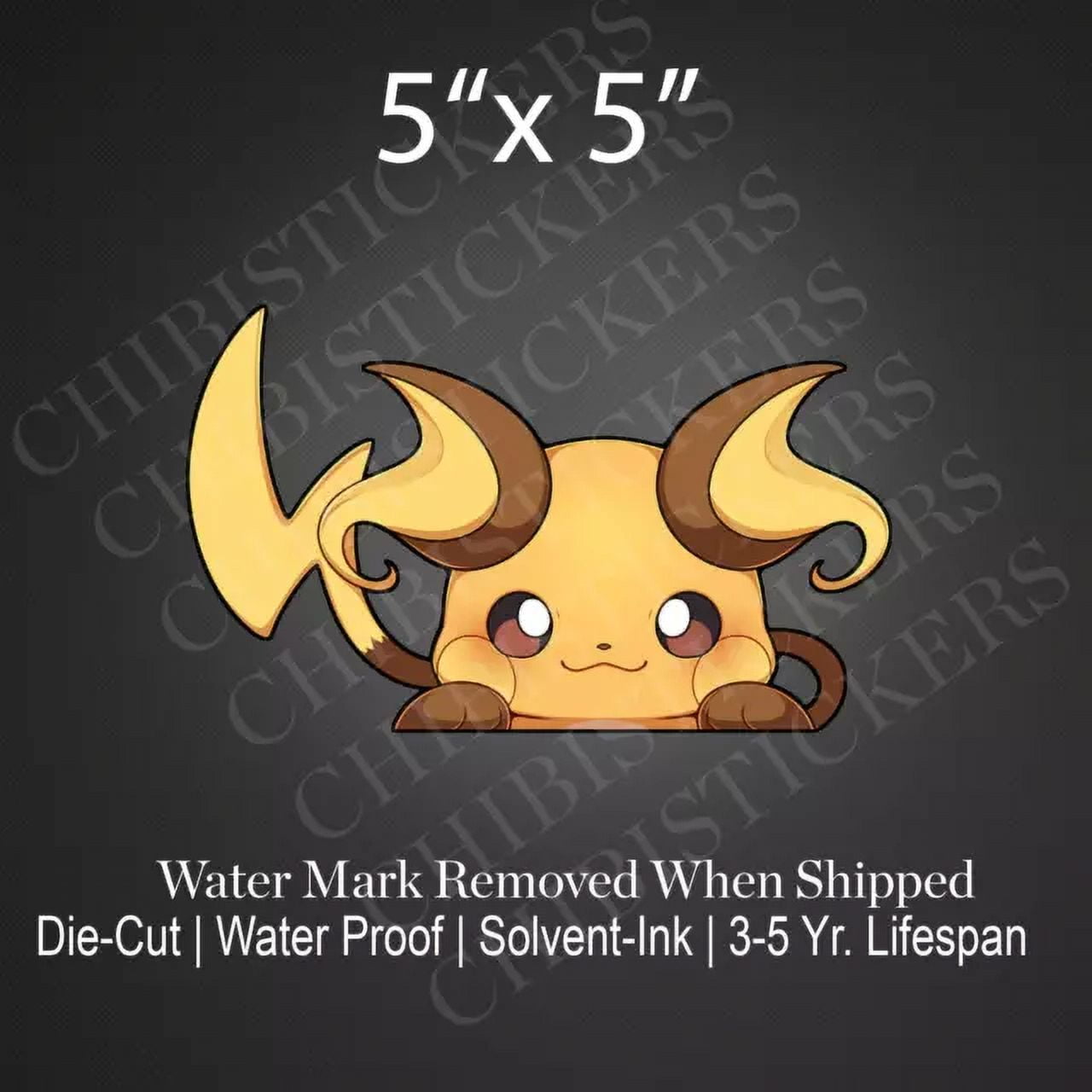 Kira Sticker With Electric Pokemon Raichu Evolution Pikachu Peeker ...