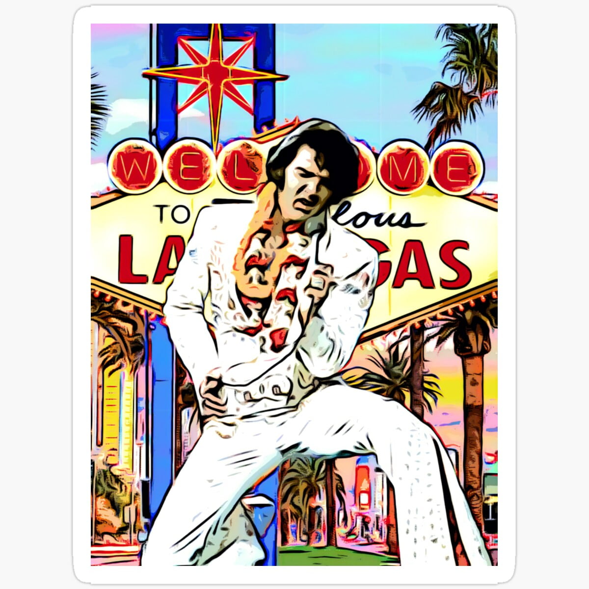 Kira Sticker - Elvis Sticker, Funny Waterproof Decal For Pet Lovers ...