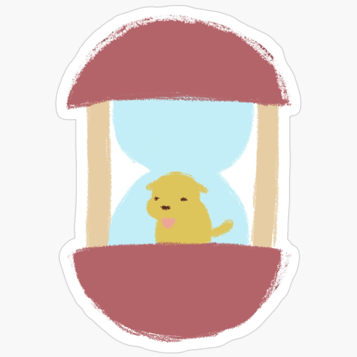 Kira Sticker - Ena Hourglass Dog Sticker, Funny Waterproof Decal For ...