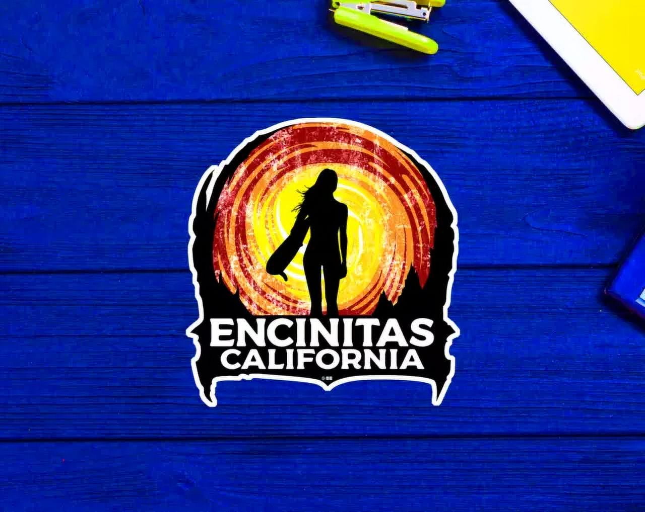 Kira Sticker With Encinitas California Surf Waves Ocean Beach Vacation ...