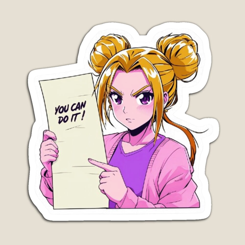 Kira Sticker With Energetic Anime Character Motivational Sticker With ...