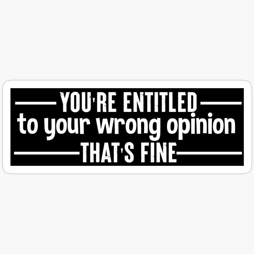 Kira Sticker With You'Re Entitled To Your Wrong Opinion That'S Fine ...