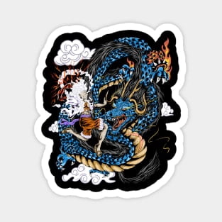 Kira Sticker With Epic Battle Luffy Gear 5 Vs Kaido Dragon Decorative ...