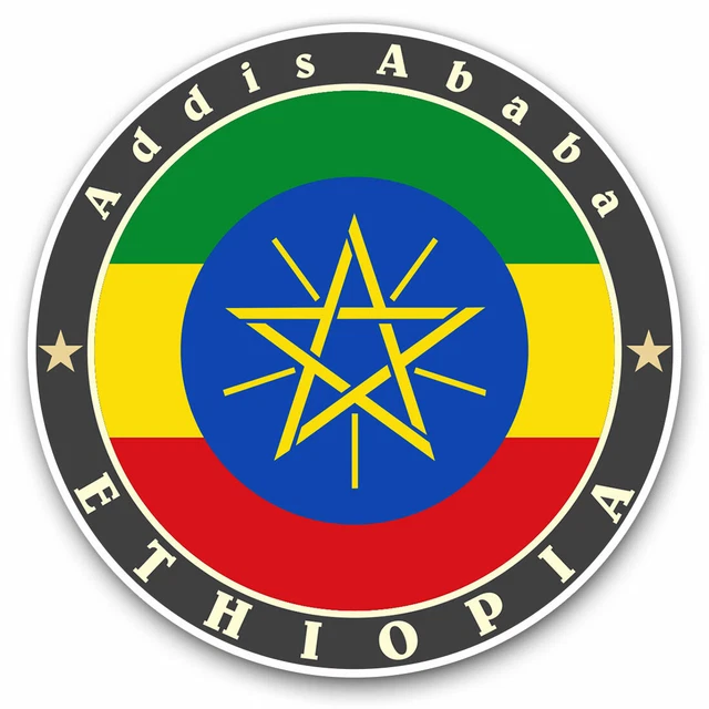 Kira Sticker With Ethiopia Addis Ababa Flag Travel Cool Gift Decorative ...