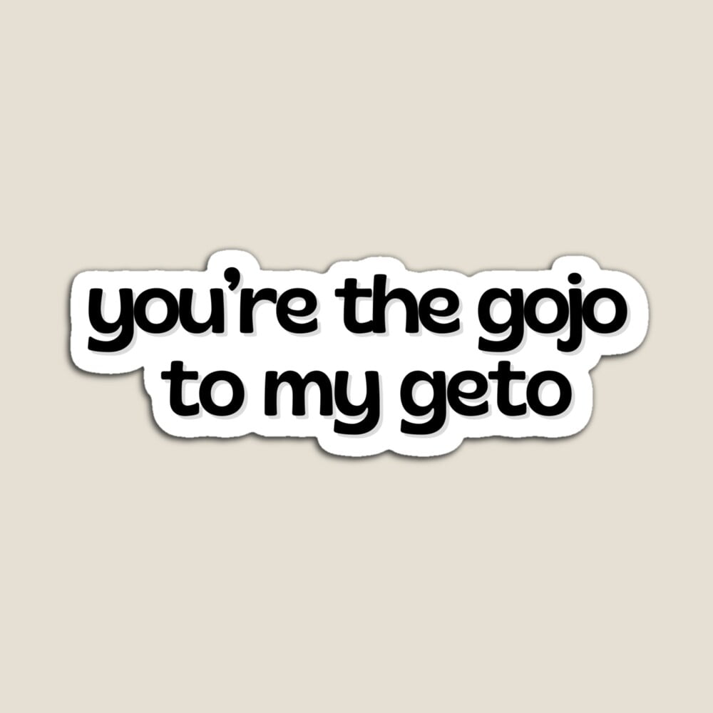 Kira Sticker With Every Geto Needs A G0Jo And Vice Versa Decorative ...