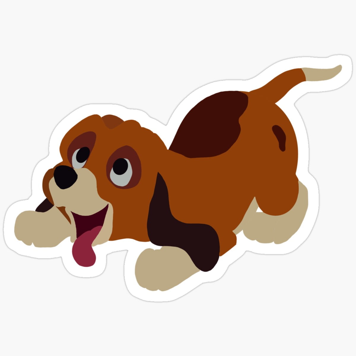Kira Sticker - Excited Hound Dog Sticker, Funny Waterproof Decal For ...