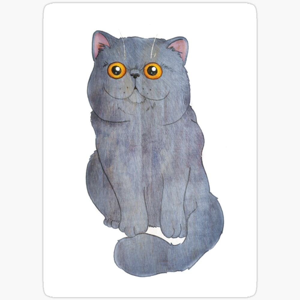 Kira Sticker - Exotic Shorthair Cat - Phone Stickers, Waterproof Decals ...
