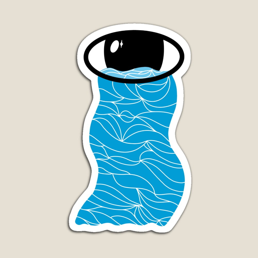 Kira Sticker With Eye Crying, Sea, Cry Me A River Sticker Decorative ...