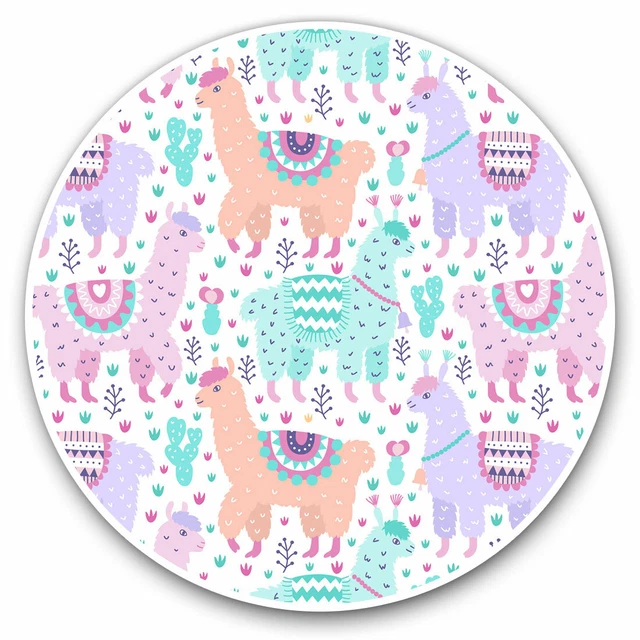 Kira Sticker With Fancy Llamas Cartoon Alpaca Llama Cool Gift ...