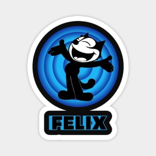 Kira Sticker With Felix The Cat Cartoon Arms Outstretched Blue Vintage ...