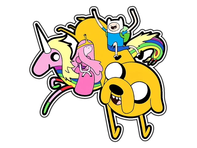 Kira Sticker With Finn, Jake, Rainicorn, Princess Bubblegum Decorative ...