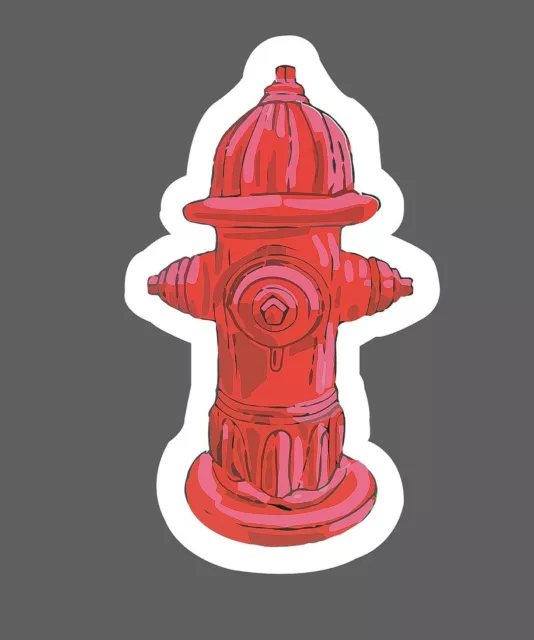 Kira Sticker With Fire Hydrant Fire Fighter Waterproof Decorative ...