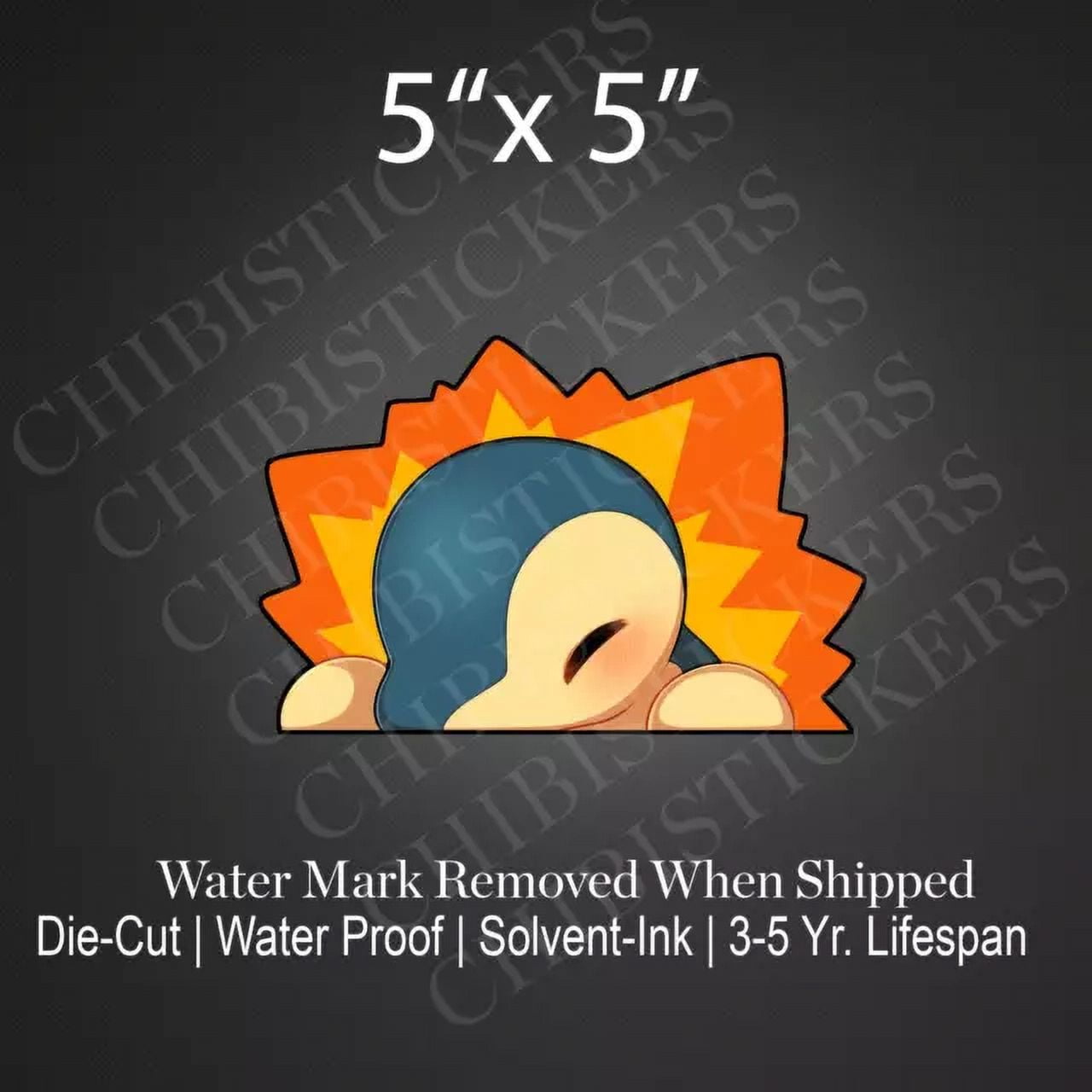 Kira Sticker With Fire Pokemon Chikorita Cyndaquil Tododile Peeker ...