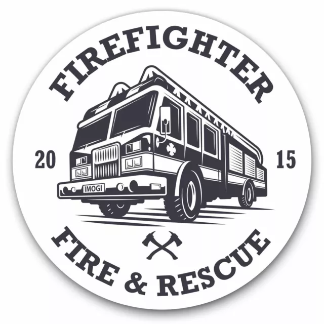 Kira Sticker With Firefighter Fire & Rescue Truck Cool Gift Decorative ...