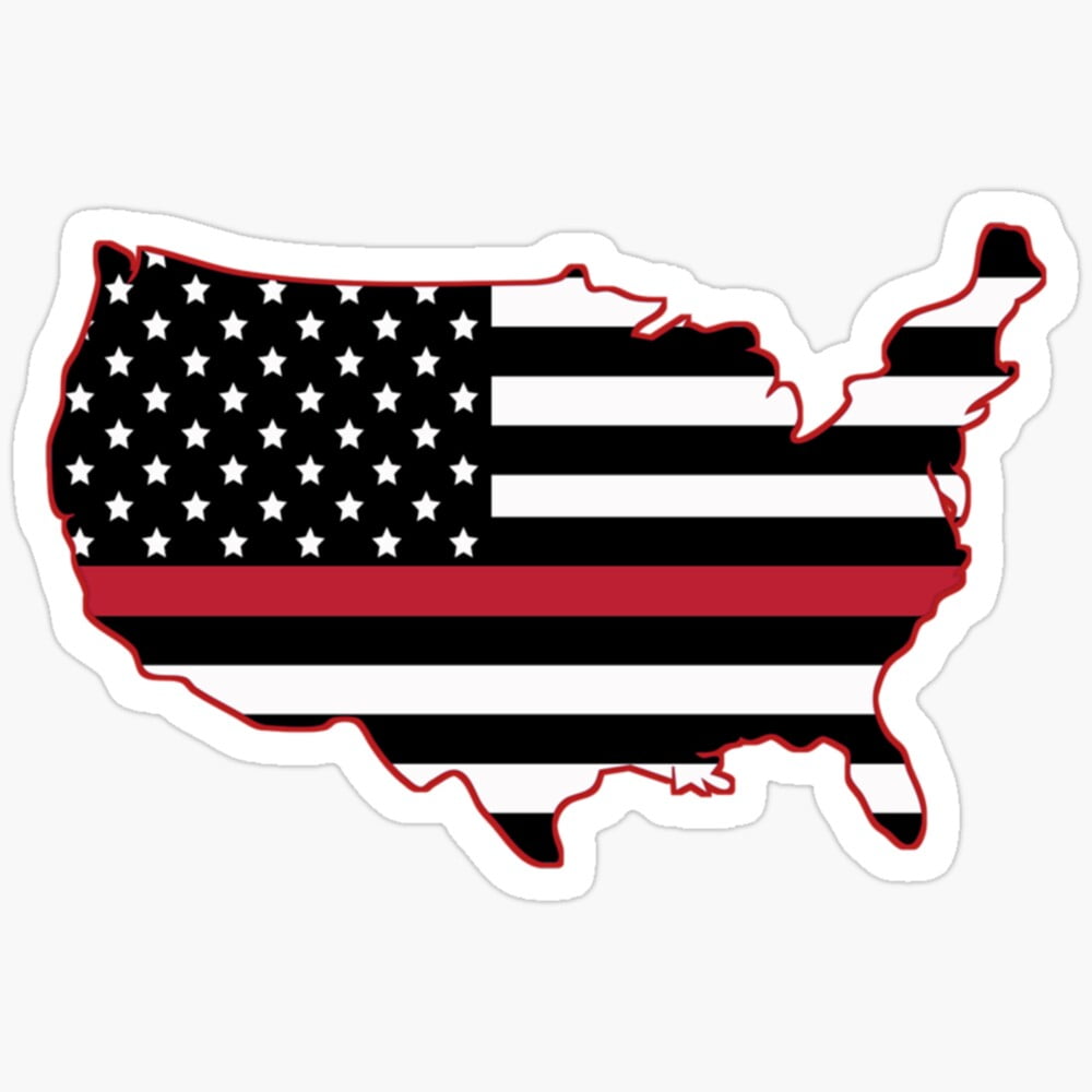 Kira Sticker - Firefighter Support American Flag Volunteer Fireman ...
